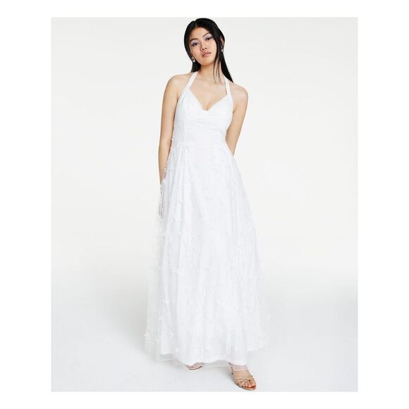 Jump | Dresses | Jump Womens White Sleeveless Fulllength Formal Fit ...